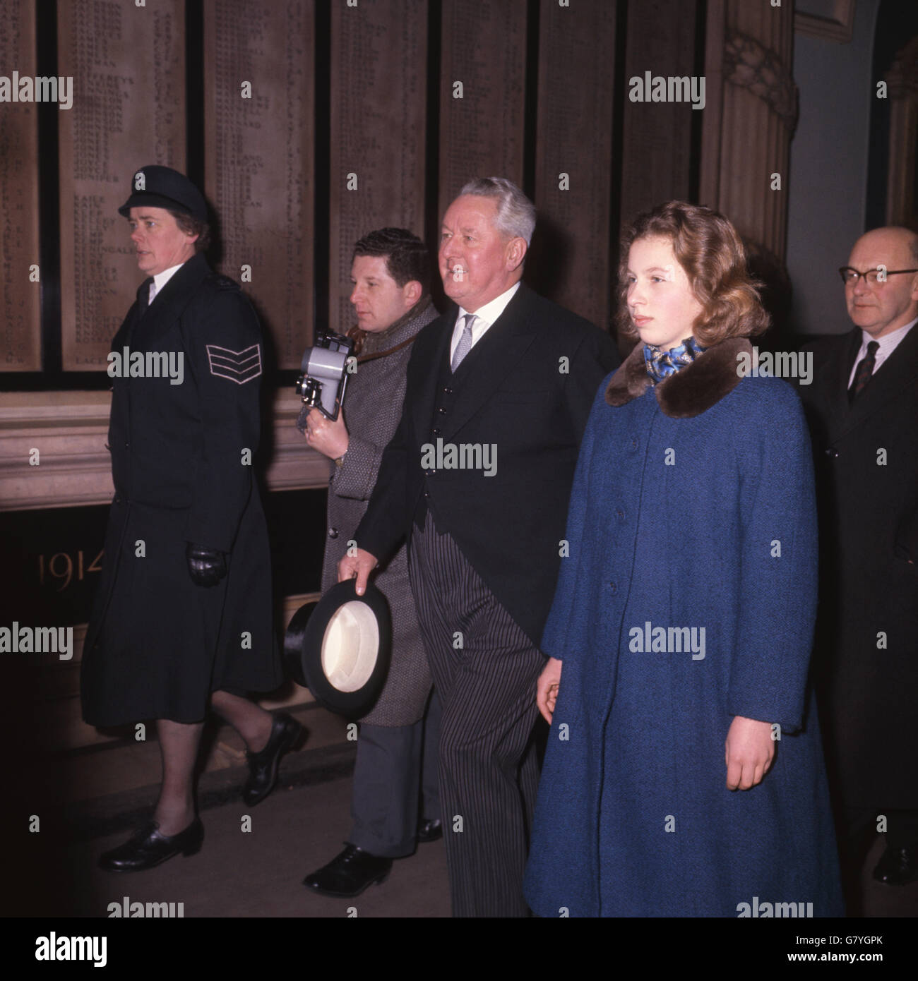 Princess anne returns to london from sandringham hi-res stock ...