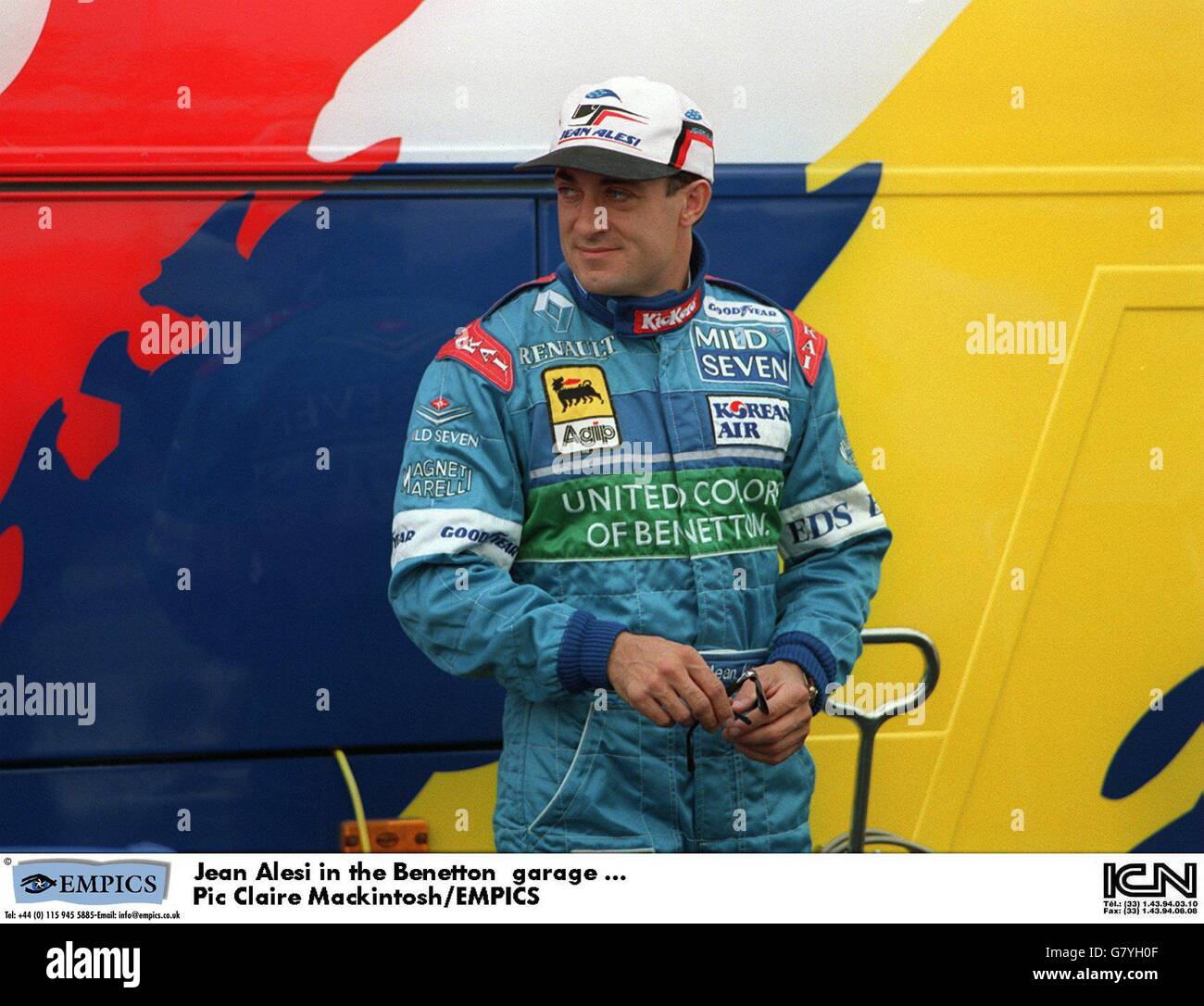 Motor Racing ... Monaco Grand Prix. Jean Alesi in the Benetton garage ...