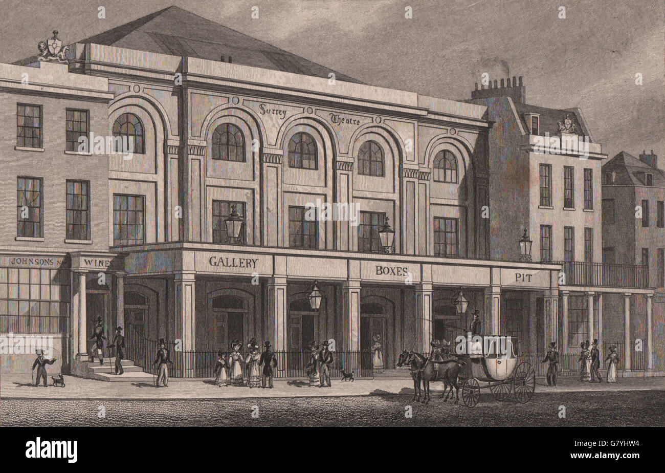 LAMBETH. Surrey Theatre, Blackfriars Road. London. SHEPHERD, old print ...