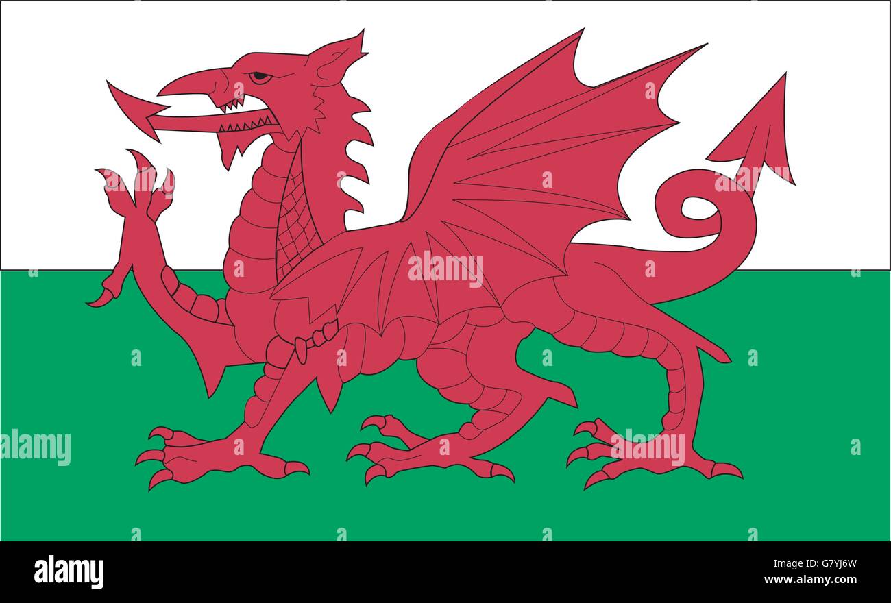 flag of wales vector illustration Stock Vector Image & Art - Alamy