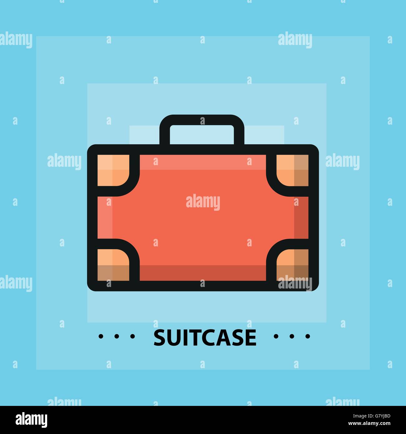 Vector flat suitcase icon Stock Vector Image & Art - Alamy