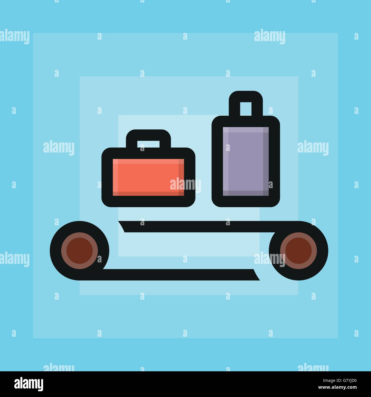 Vector flat check luggage for airport icon Stock Vector Image & Art - Alamy