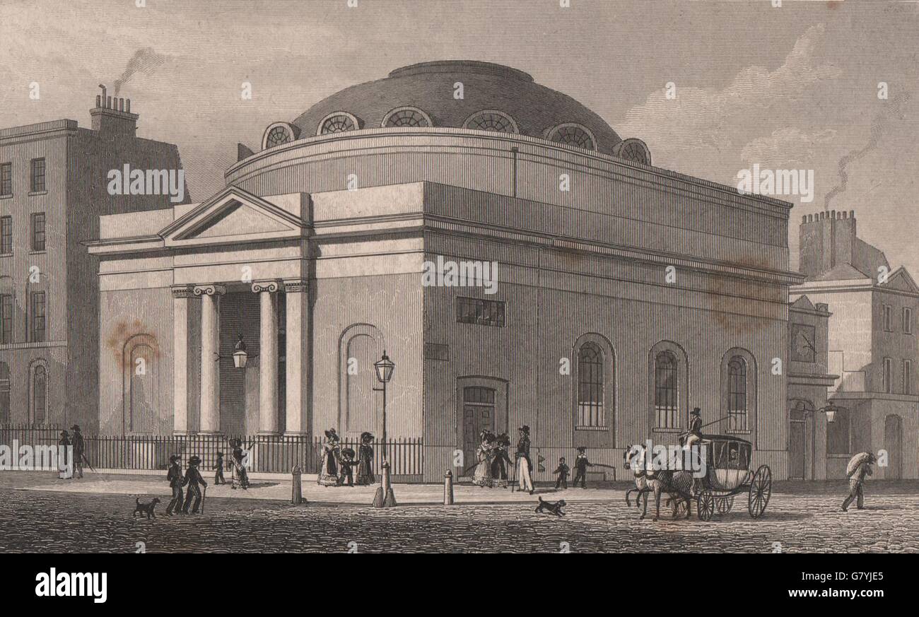 MOORGATE. Albion Chapel, London Wall (demolished c1875). London ...