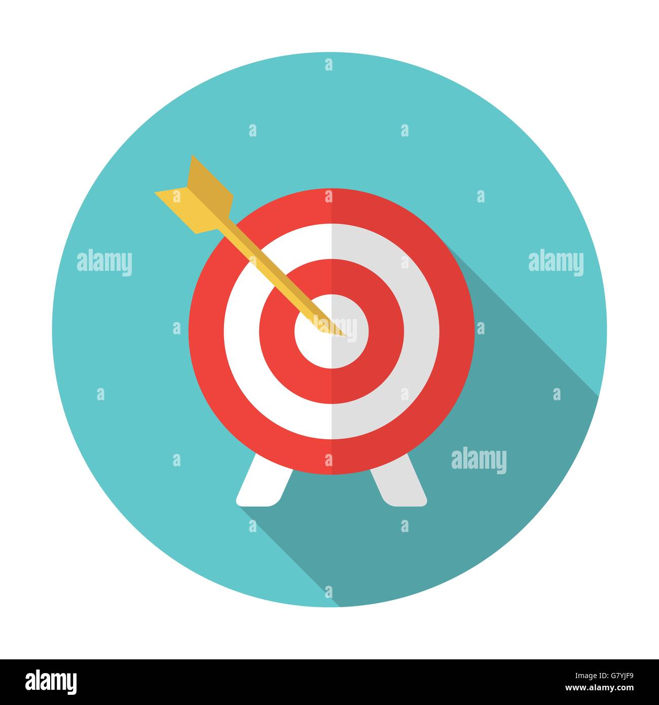 Vector flat target and arrow icon Stock Vector Image & Art - Alamy