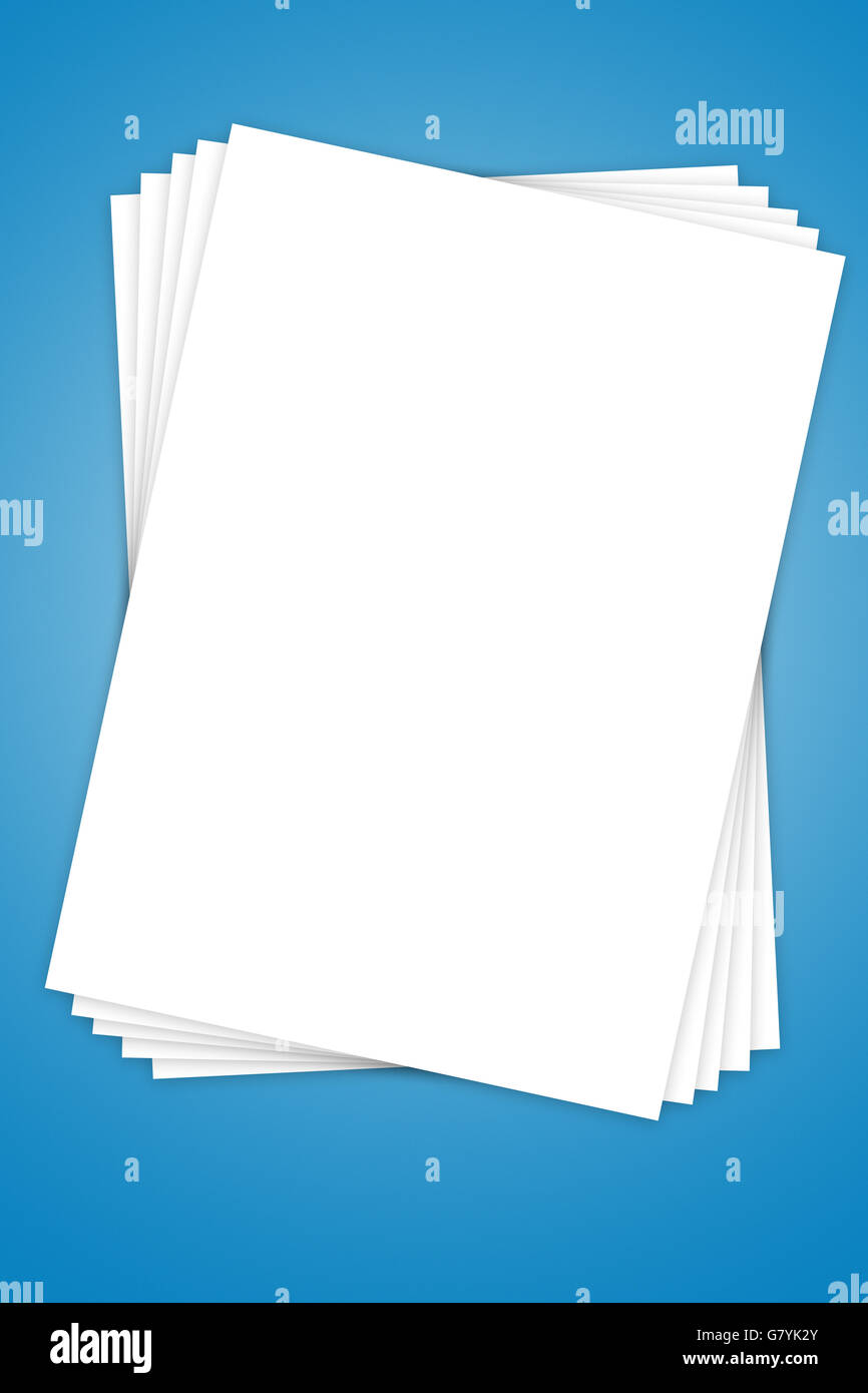 Stack of white blank pages for a sketch Stock Photo - Alamy