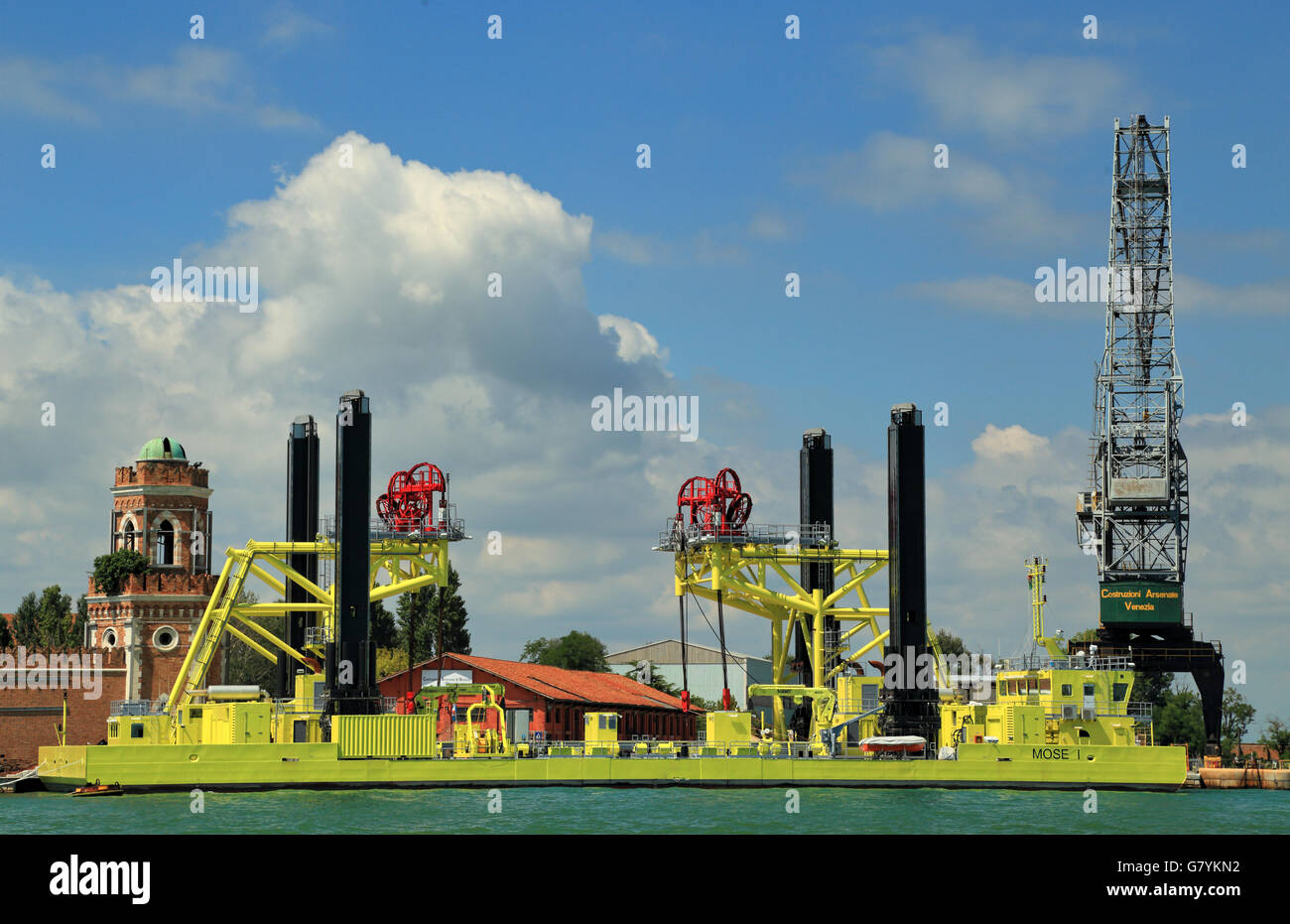 Venice Mose 1, jack-up vessel for installing the high water protection ...