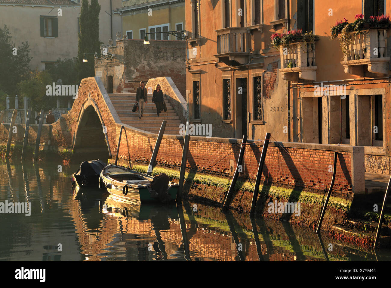 Canal light at sunset, Venice Stock Photo - Alamy