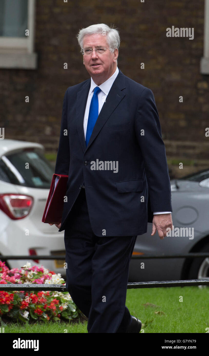 Defence Secretary Michael Fallon arriving for a Cabinet meeting in ...