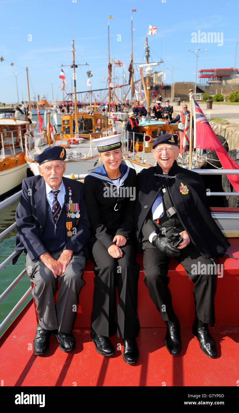 Dunkirk veterans Michael Bentall, 94, (left) and Garth Wright (95) with ...