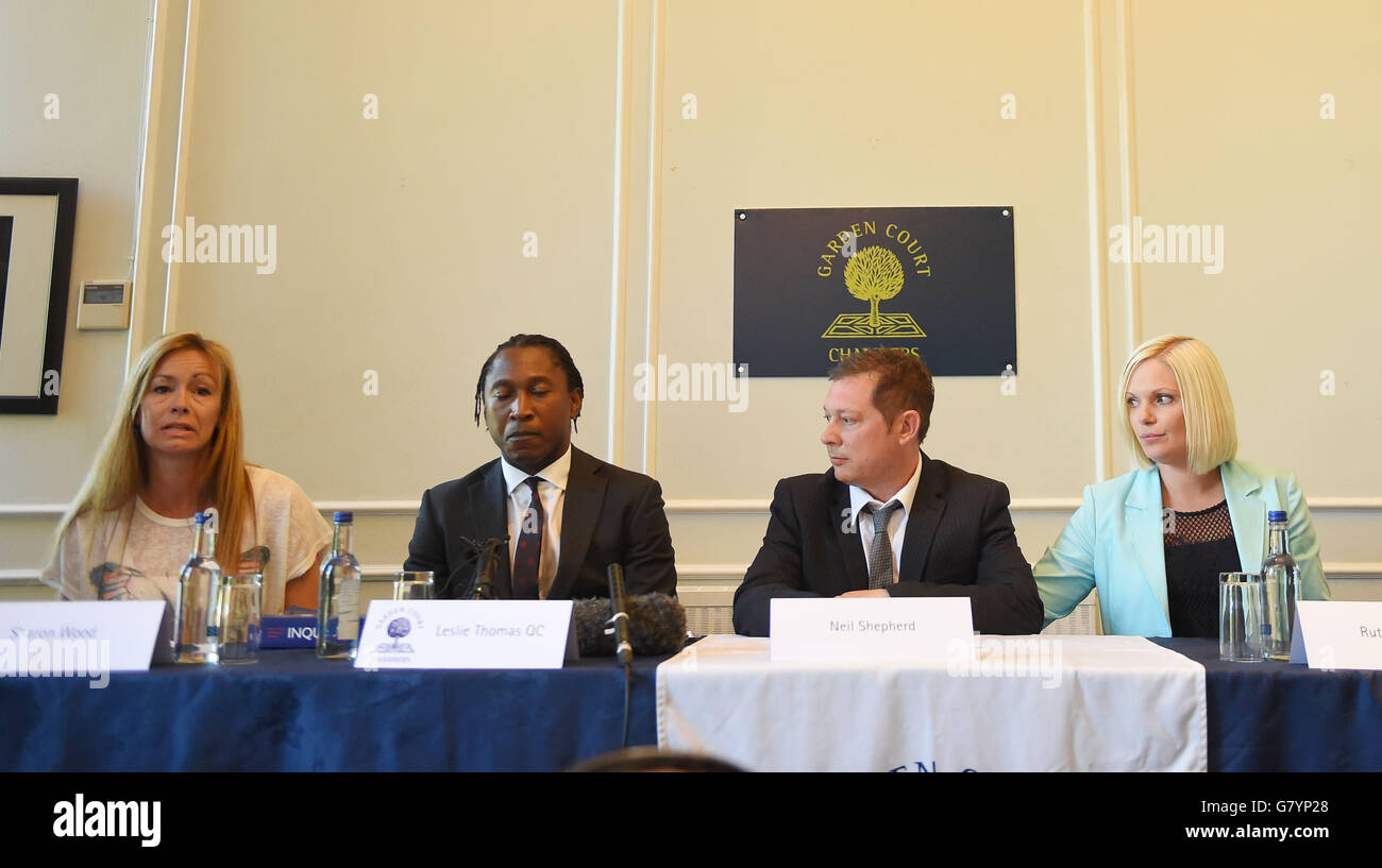 (Left - right) Sharon Wood, Leslie Thomas QC, Neil Shepherd and Ruth ...