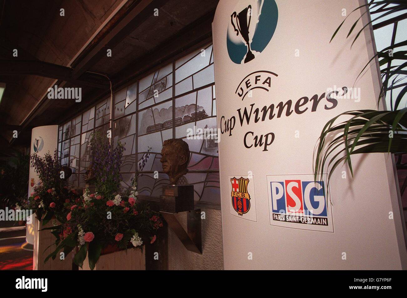 Signage at the uefa cup winners cup final hi-res stock photography and ...