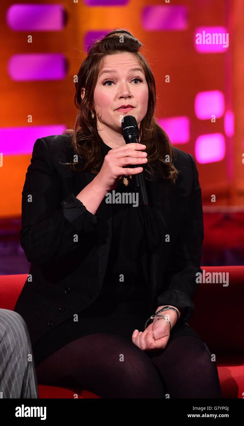 Jessica Hynes during filming of the Graham Norton Show at the London ...