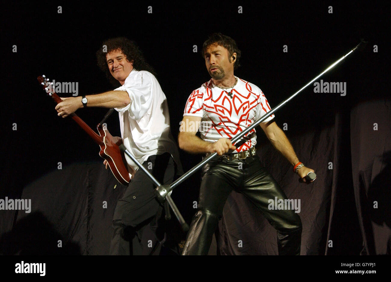 Showbiz rock music celebrity performing on stage guitarist singer hi ...