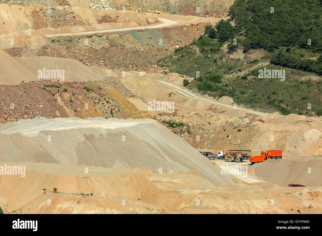 Field for the extraction of flux limestone in Balaclava Stock Photo - Alamy