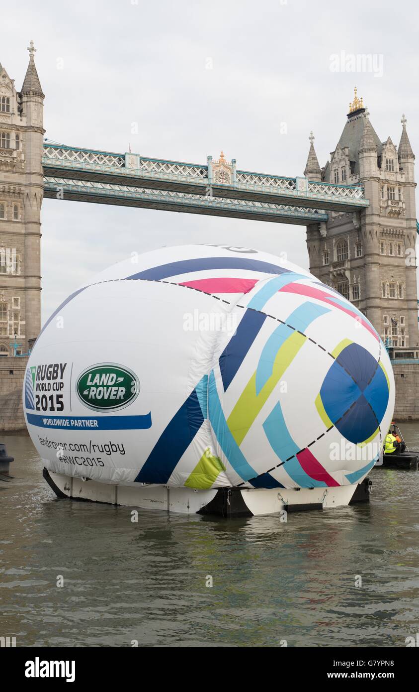 The 8.2m high rugby ball that transported Land Rover Ambassador and ...