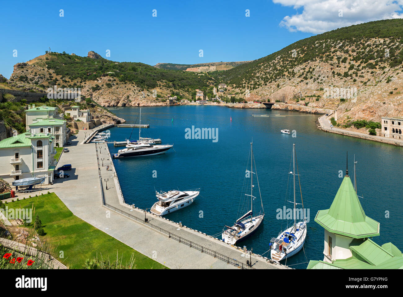 Yacht in balaclava bay hi-res stock photography and images - Alamy
