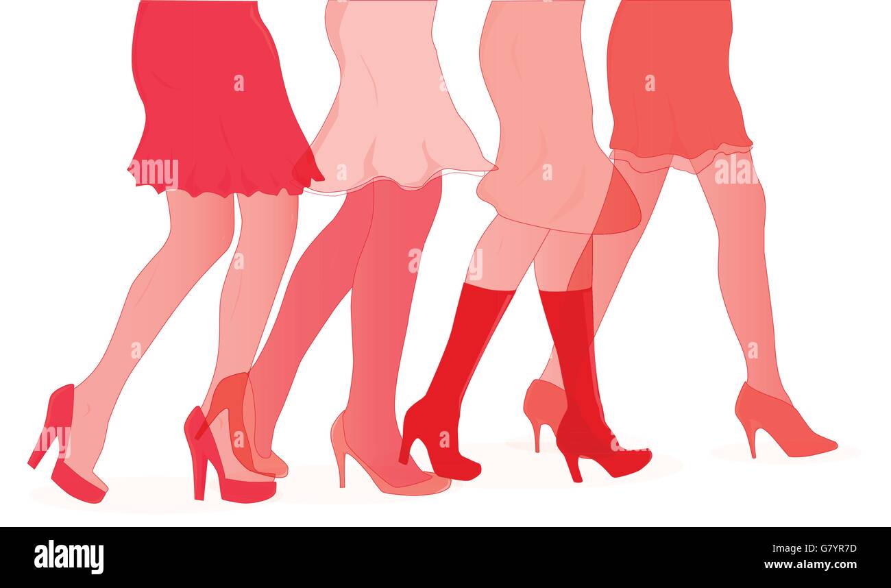 Cartoon female legs hi-res stock photography and images - Alamy