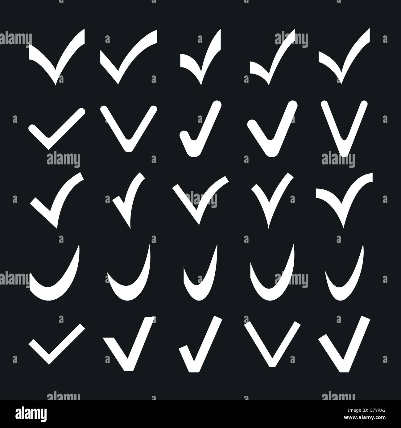 Set of Different Vector Check Marks Stock Vector Image & Art - Alamy