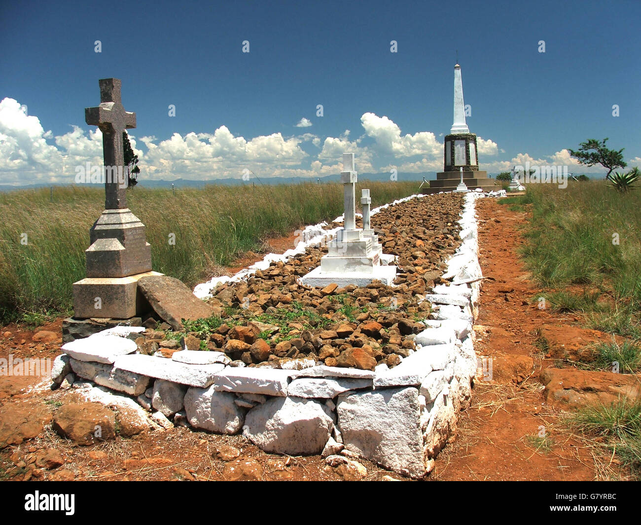 Grave site for British Soldiers who died at Spion Kop during the Boer ...