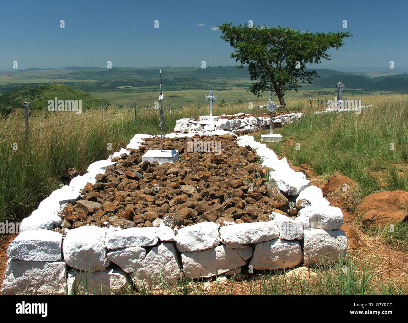 Grave site for British Soldiers who died at Spion Kop during the Boer ...