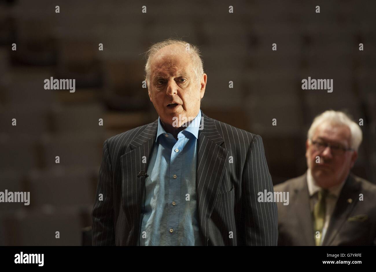 Barenboim piano unveiling Stock Photo - Alamy