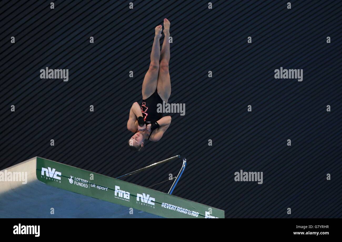 Great Britain's Sarah Barrow during the women's 10m platform semi final ...