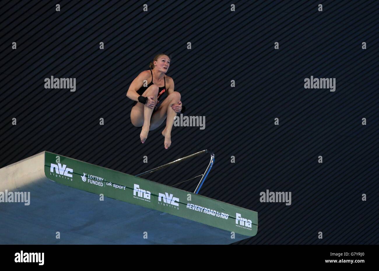 Great Britain's Sarah Barrow during her women's 10m platform semi final ...
