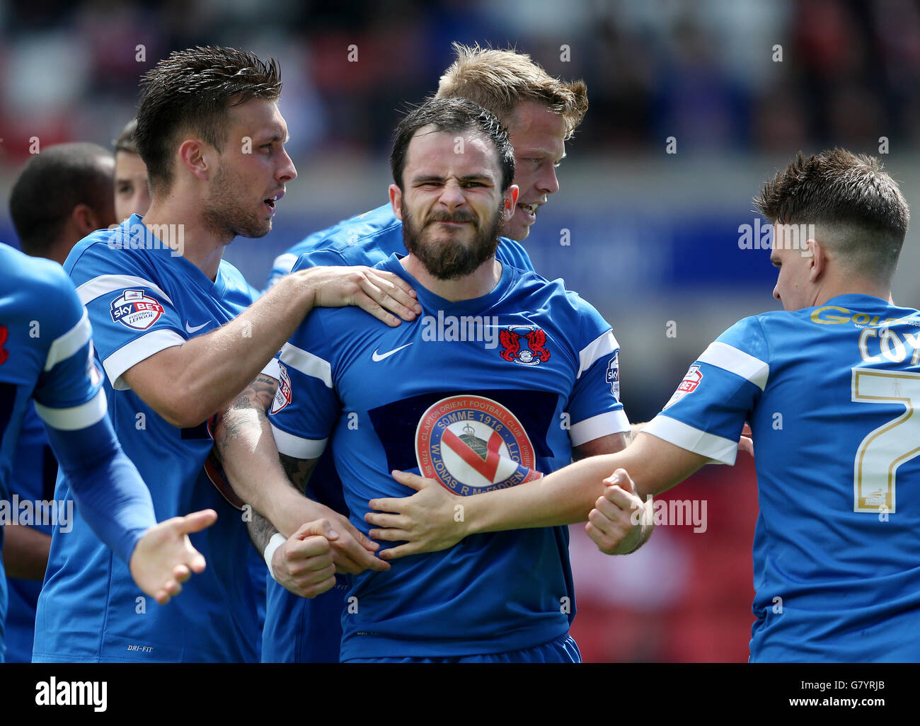 Leyton Orient's Chris Dagnall celebrates after scoring their second ...