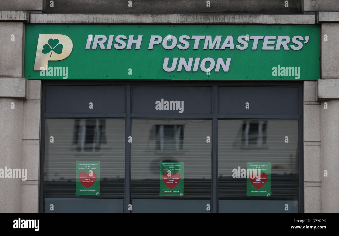 The Irish Postmasters Union sign as they have vowed to back colleagues ...