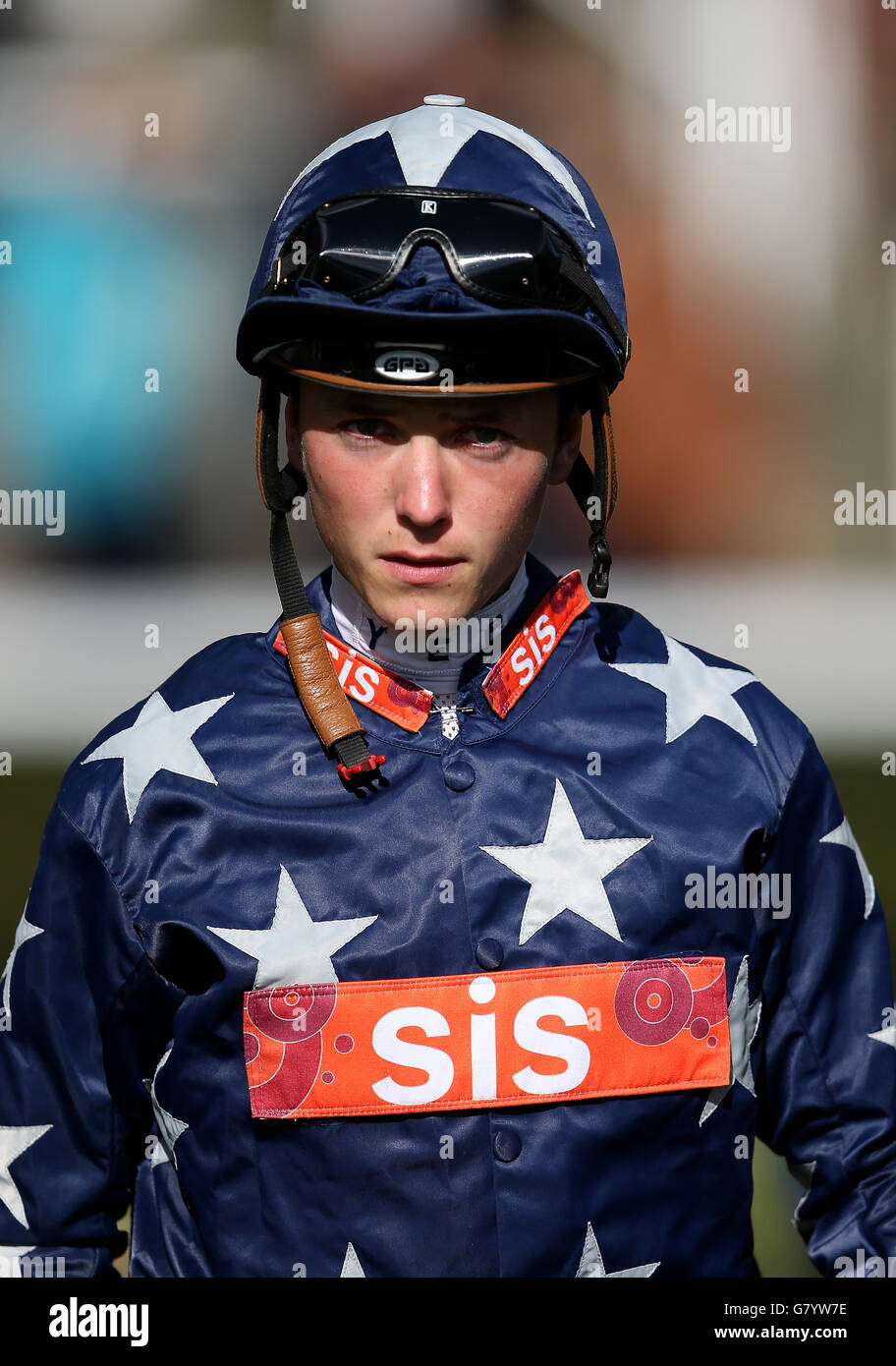Jockey kevin stott during discover ascot raceday at ascot racecourse hi ...