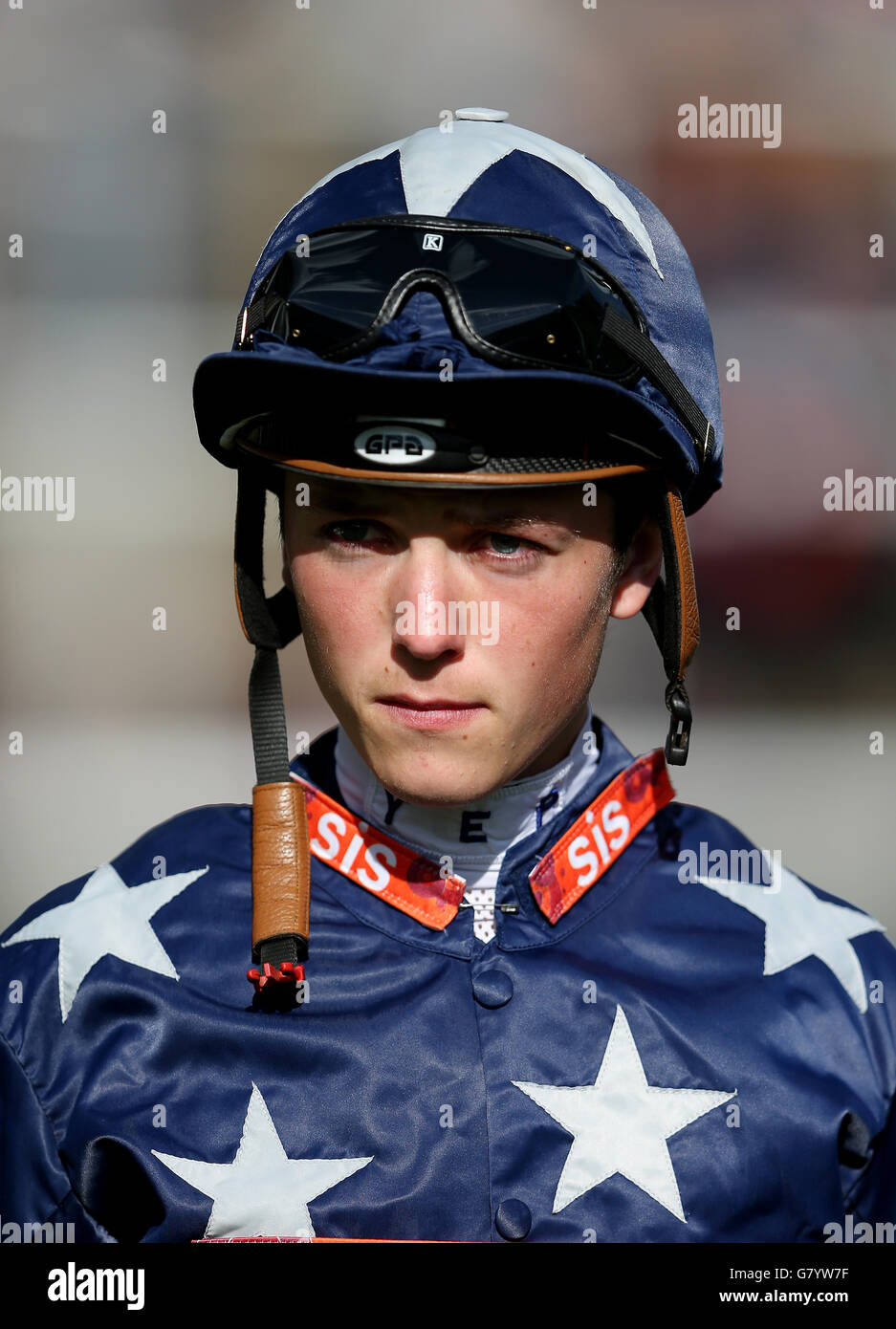 Jockey kevin stott during discover ascot raceday at ascot racecourse hi ...
