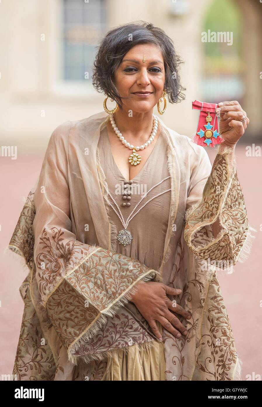 Meera Syal after she was presented with her Commander of the British ...