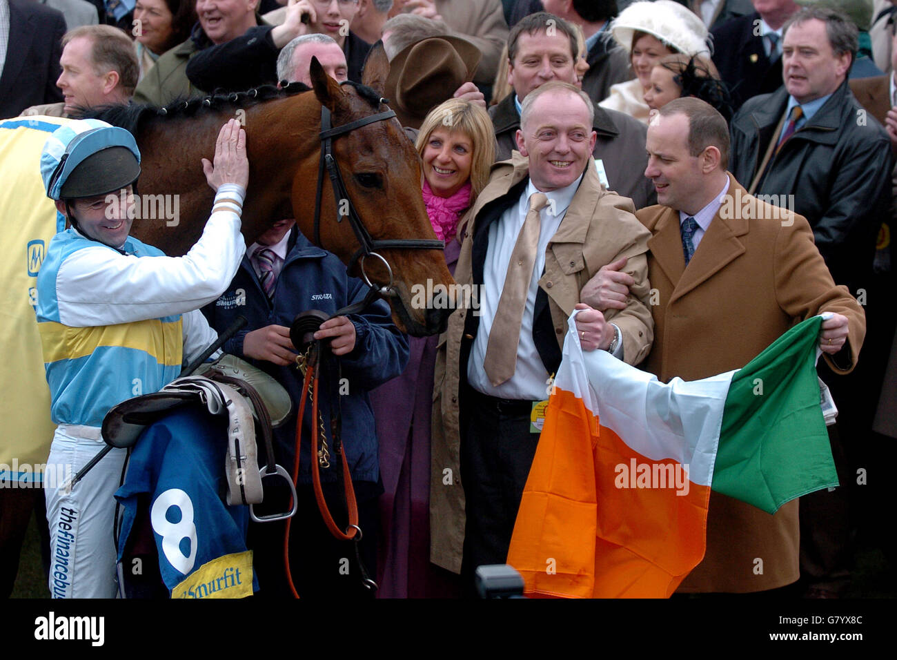 Winner of the Smurfit Champion Hurdle Challenge trophy Hardy Eustace ...