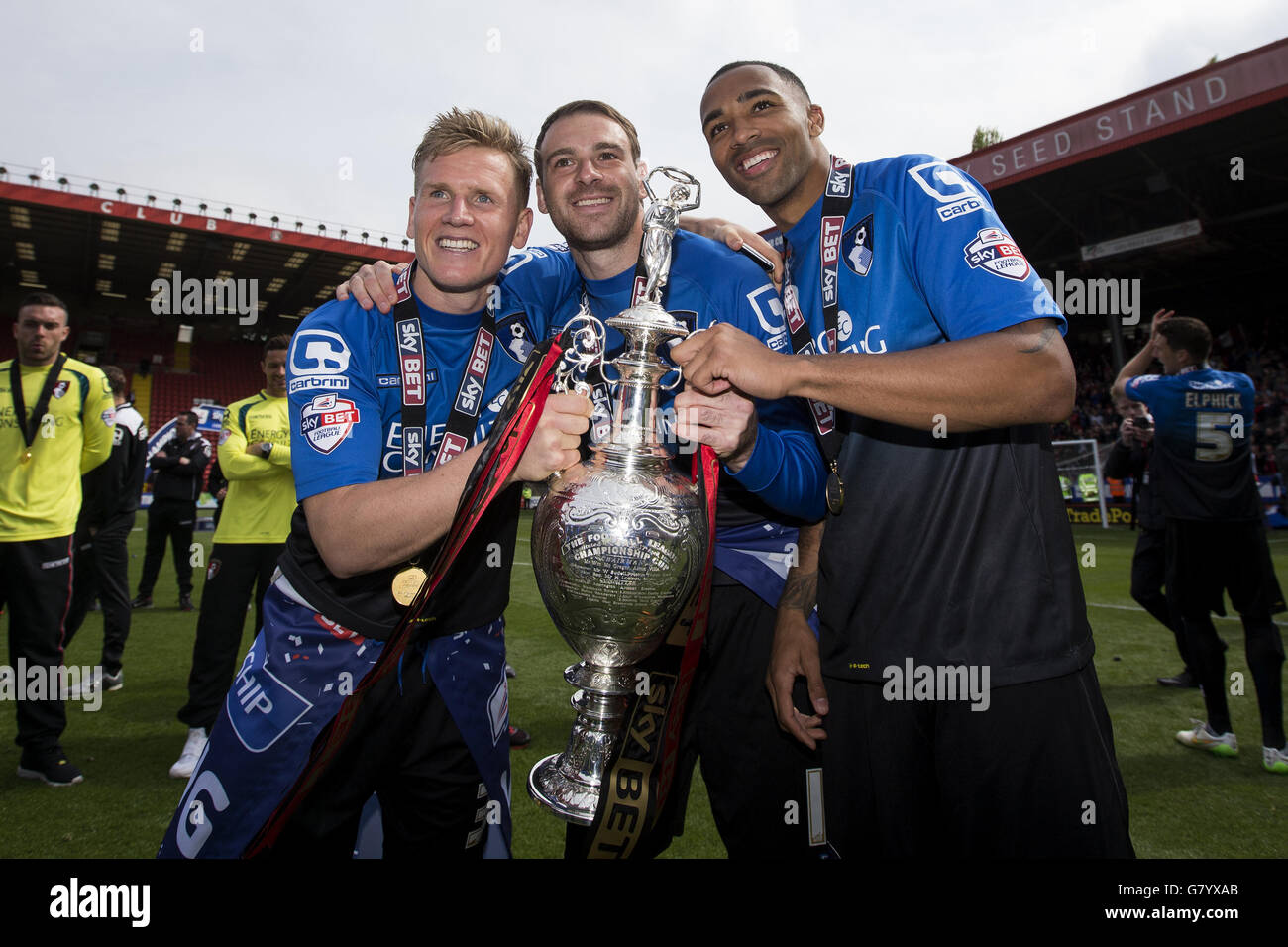 (left to right) AFC Bournemouth's Matt Ritchie, Brett Pitman and Callum ...