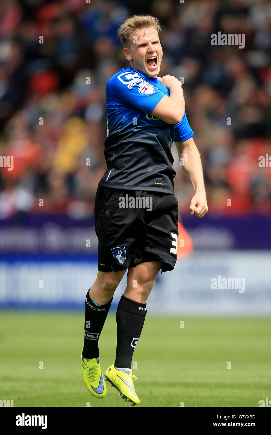 AFC Bournemouth's Matt Ritchie celebrates winning the league as the ...