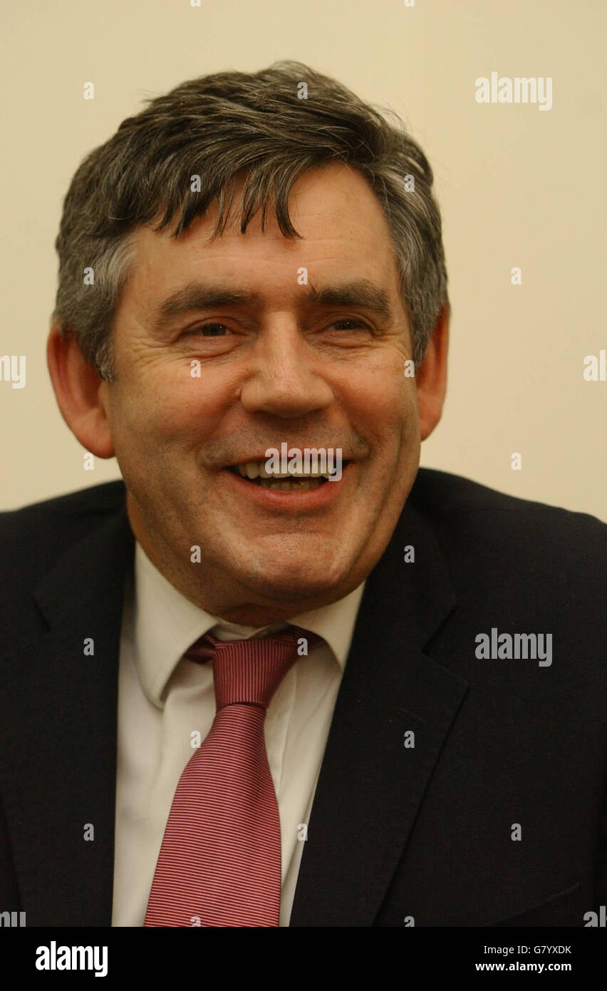 Spring Budget 2005, The Treasury. Chancellor Gordon Brown Stock Photo ...