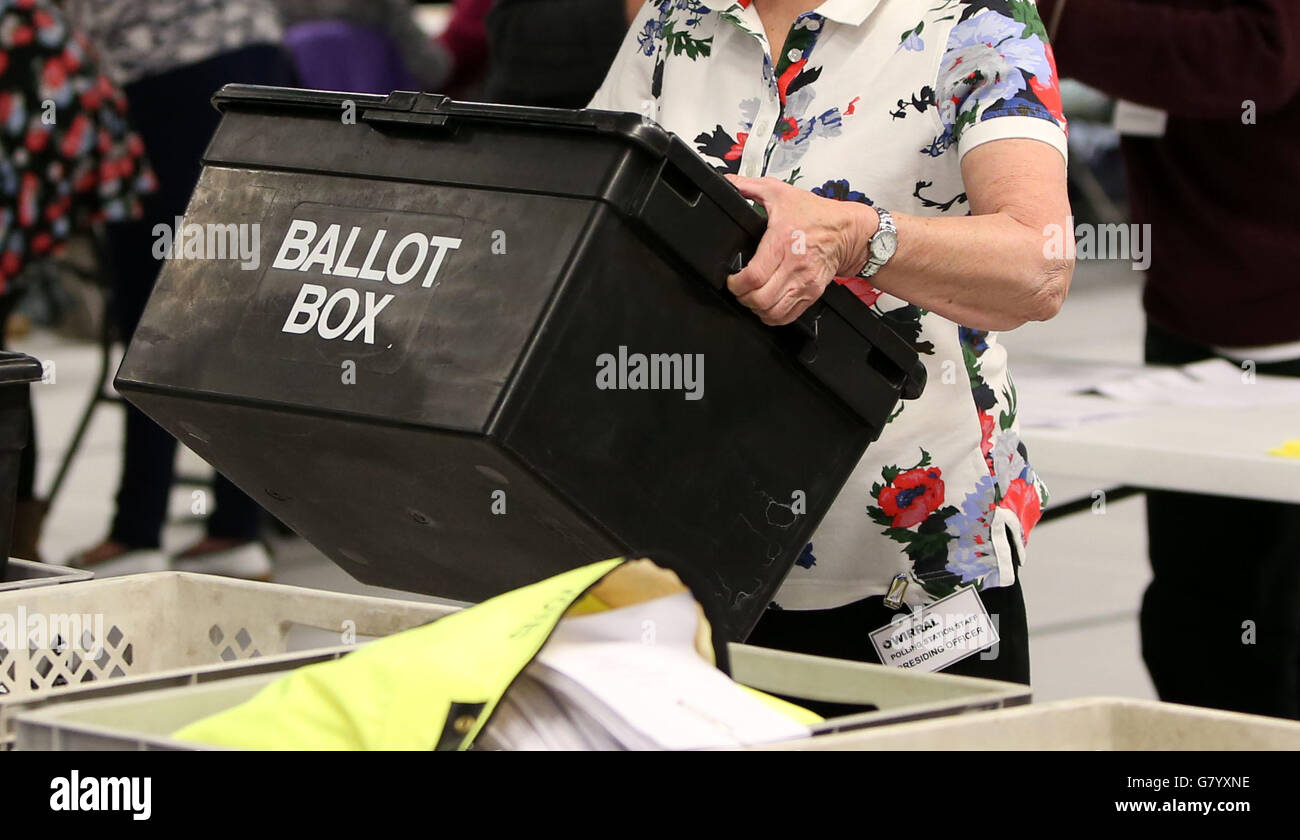 General Election 2015 declaration - May 7th Stock Photo - Alamy