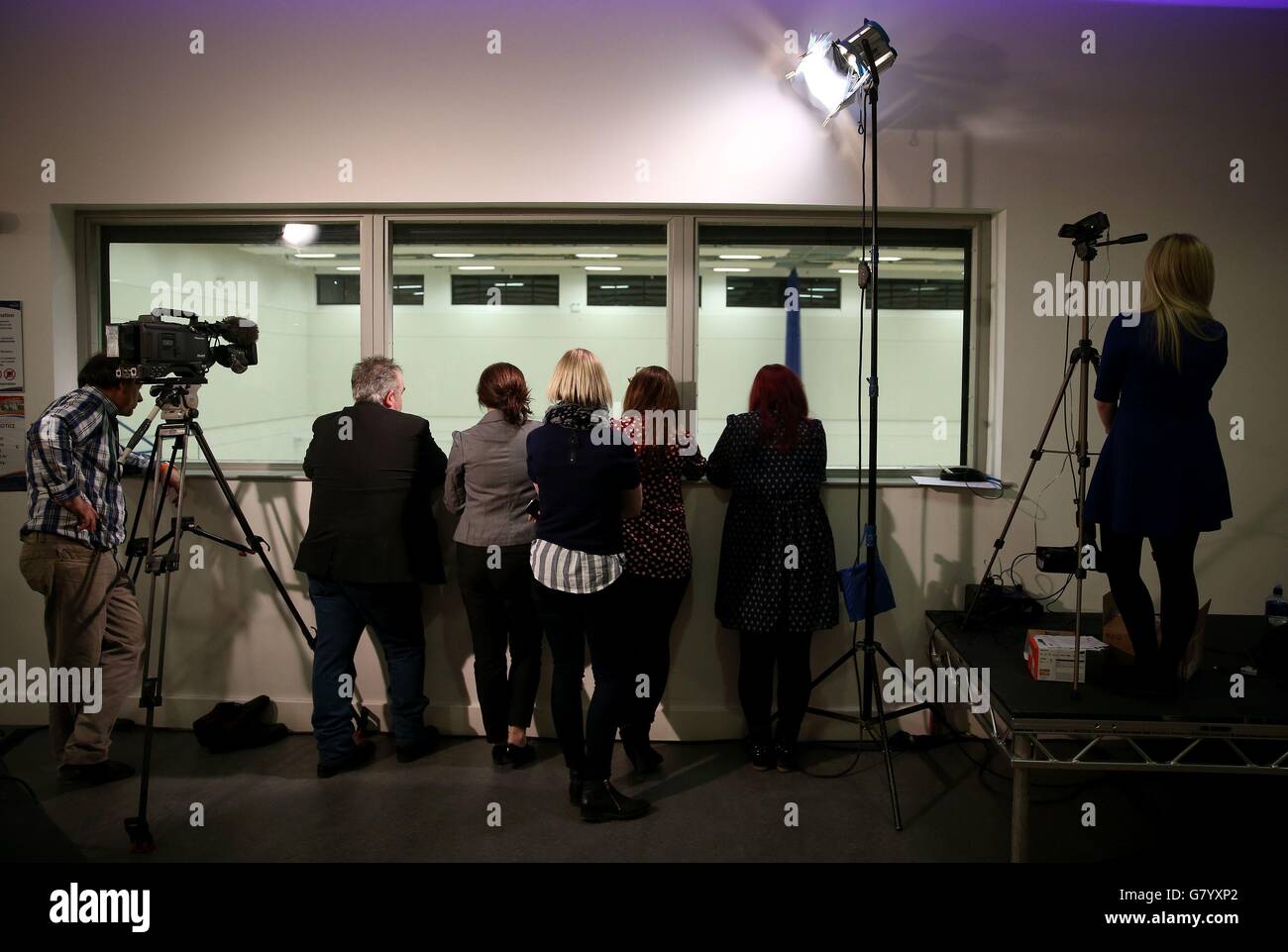 Counting for west gets underway at the omagh leisure centre High ...