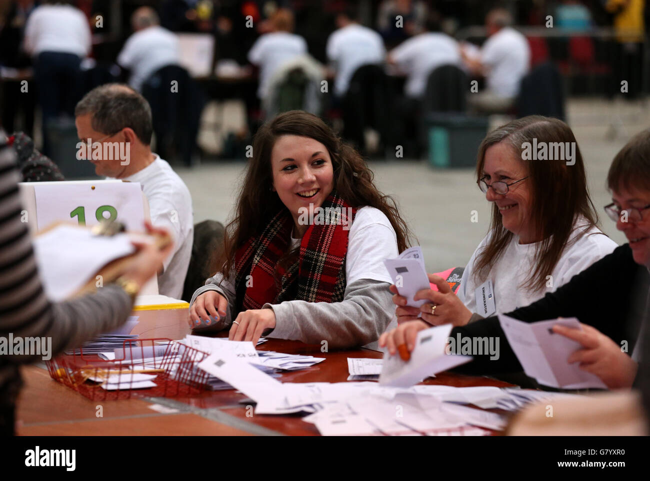 General Election 2015 declaration - May 7th Stock Photo - Alamy