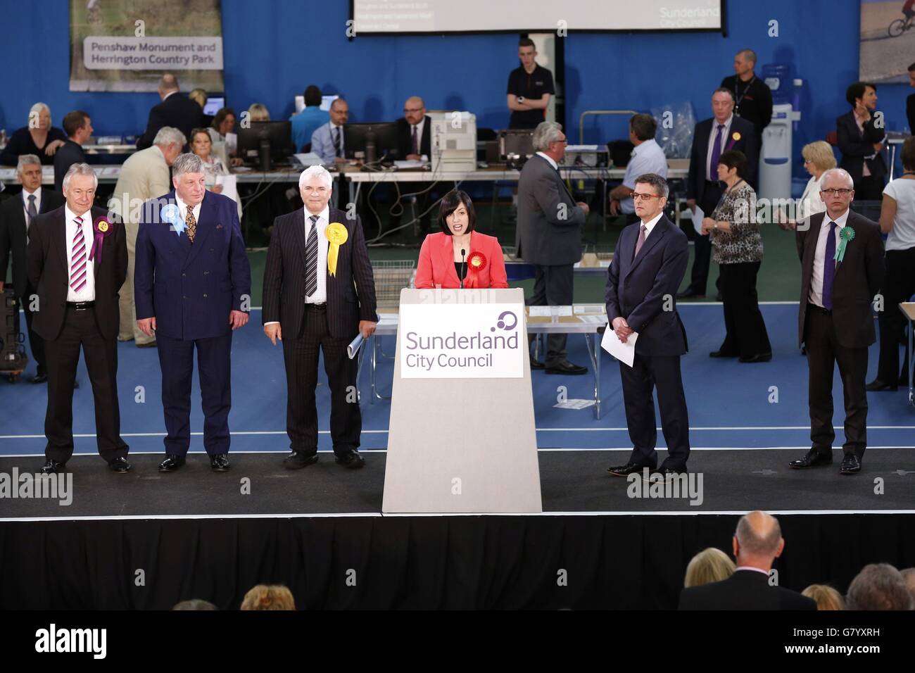 General Election 2015 declaration - May 7th Stock Photo - Alamy