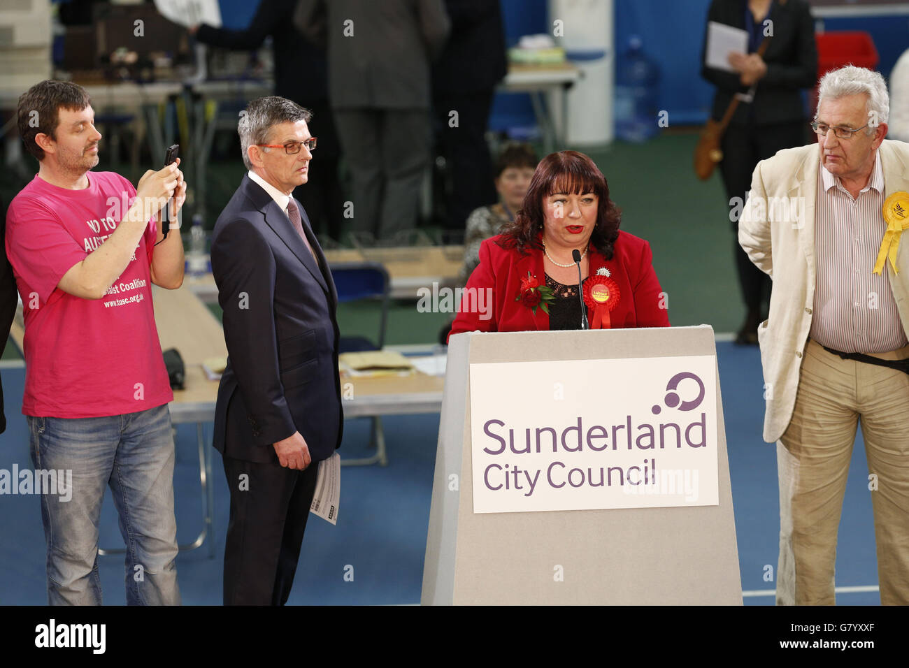 General Election 2015 declaration - May 7th Stock Photo - Alamy
