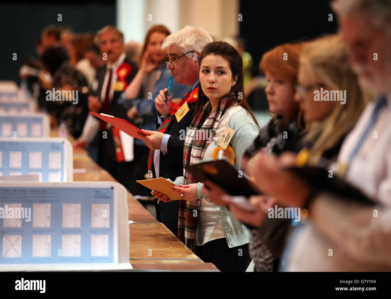 General Election 2015 declaration - May 7th Stock Photo - Alamy
