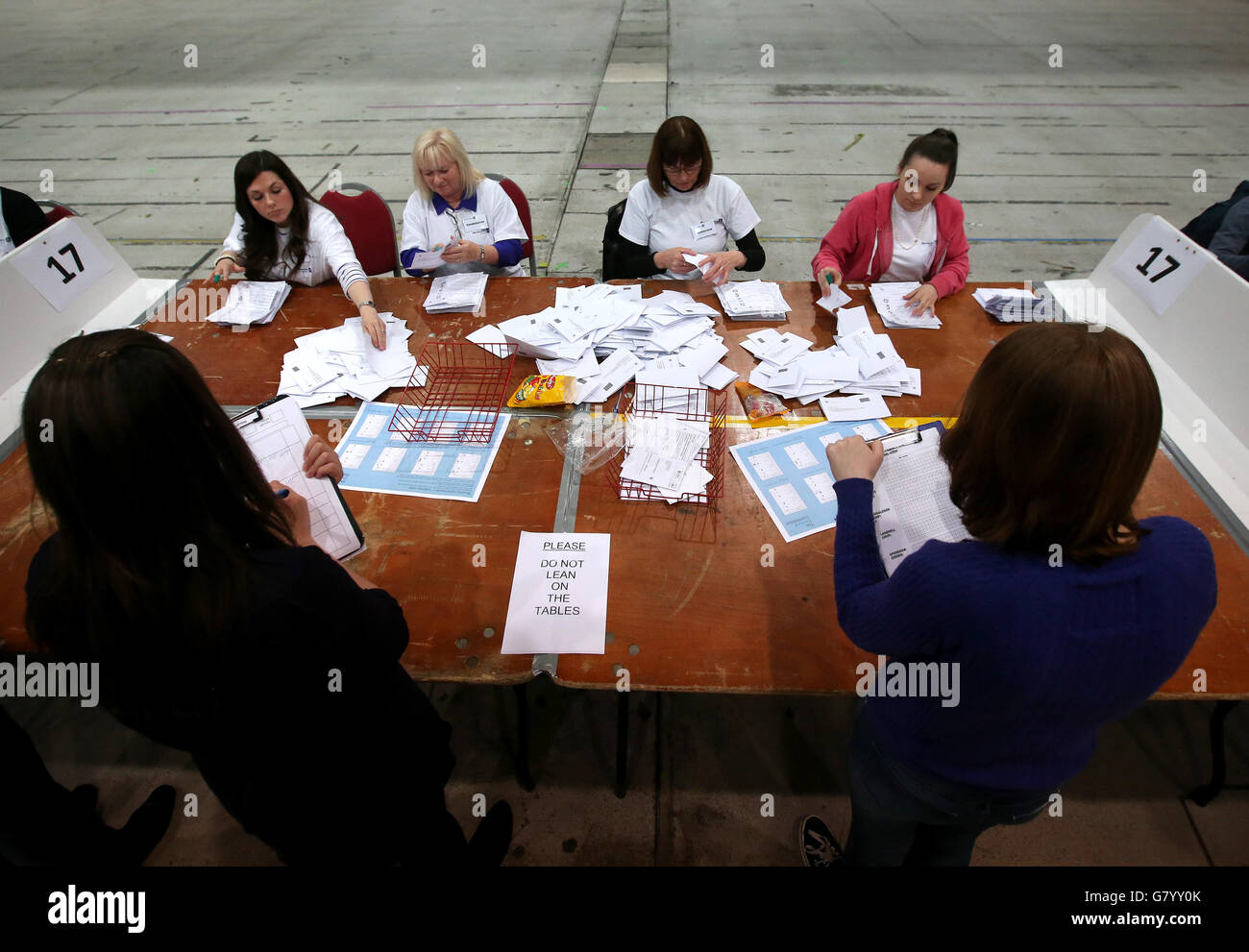 General Election 2015 declaration - May 7th Stock Photo - Alamy