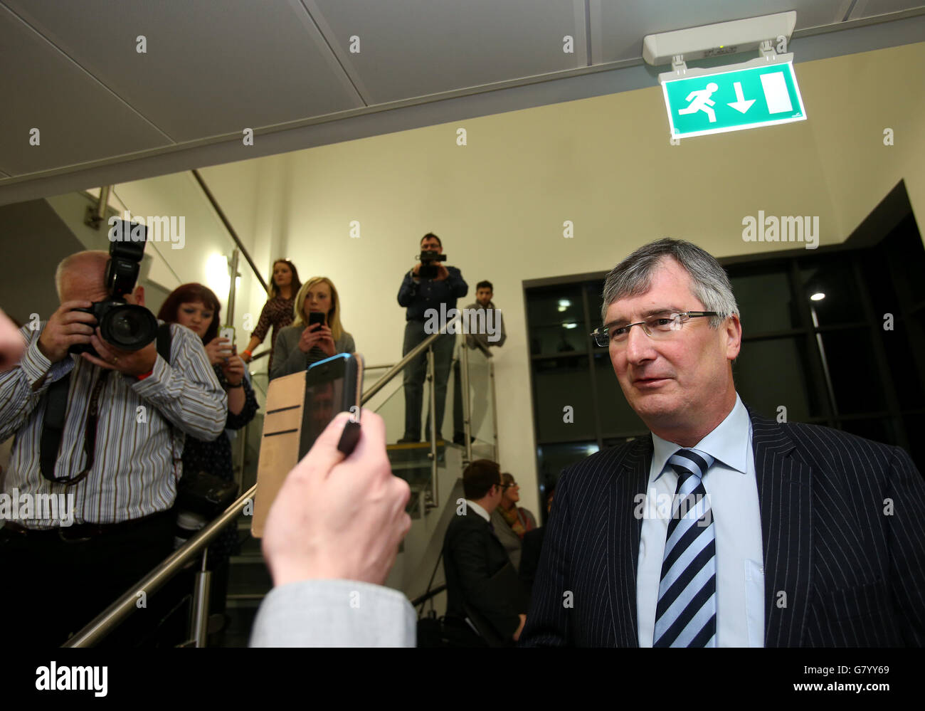 UUP candidate for Fermanagh and South Tyrone, Tom Elliott, arrives at ...