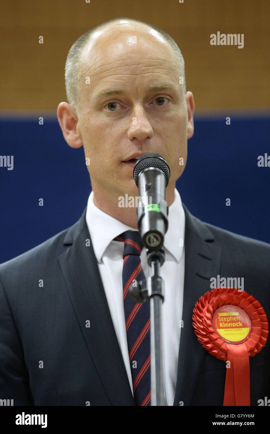 Aberavon constituency winner Stephen Kinnock gives his winning speech ...