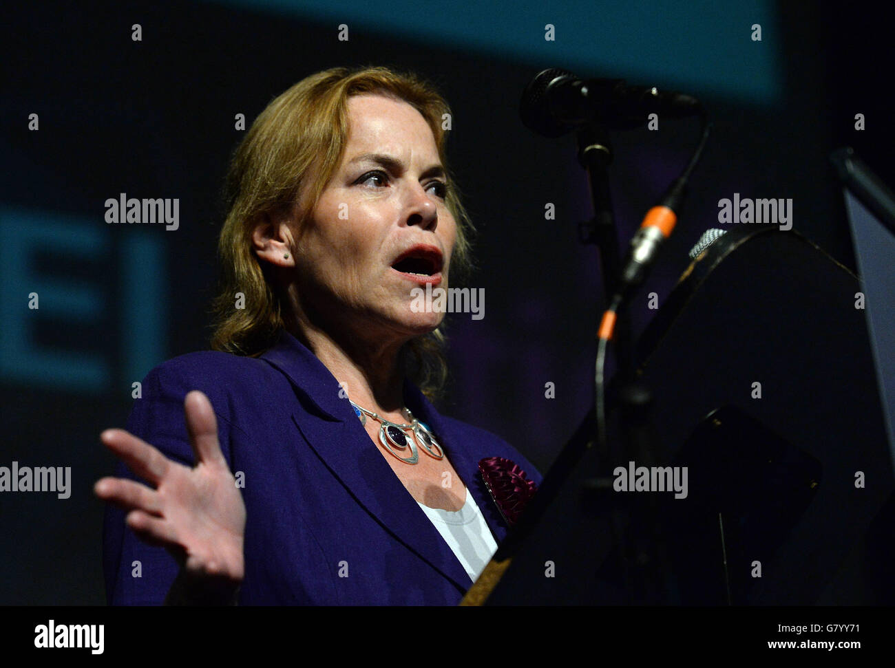 Victoria Ayling, Ukip candidate for Great Grimsby, gives a speech after ...