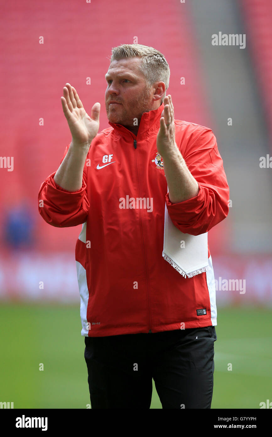 North shields manager graham fenton before the game hi-res stock ...