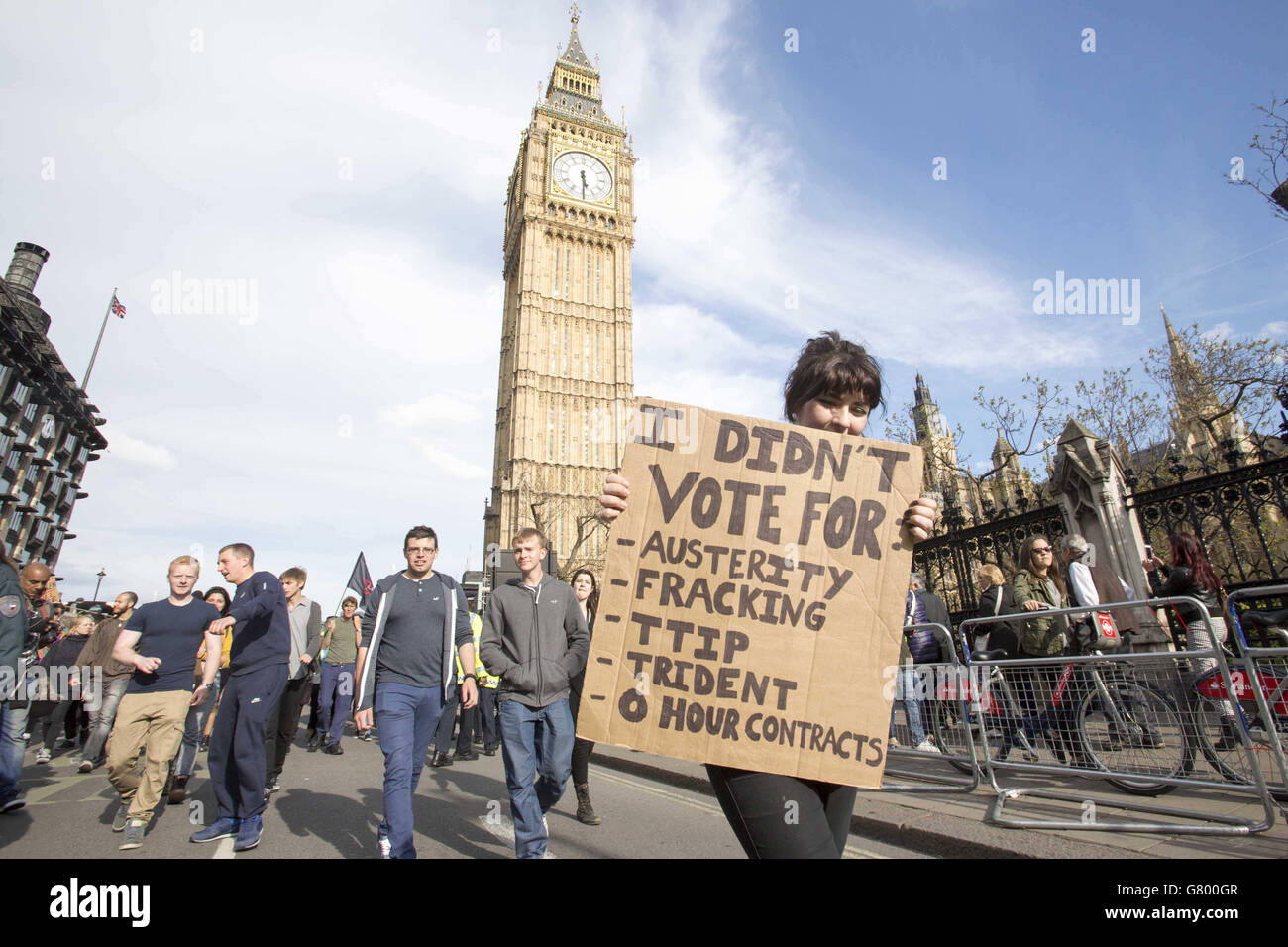 People pictured anti austerity protest in central london hi-res stock ...