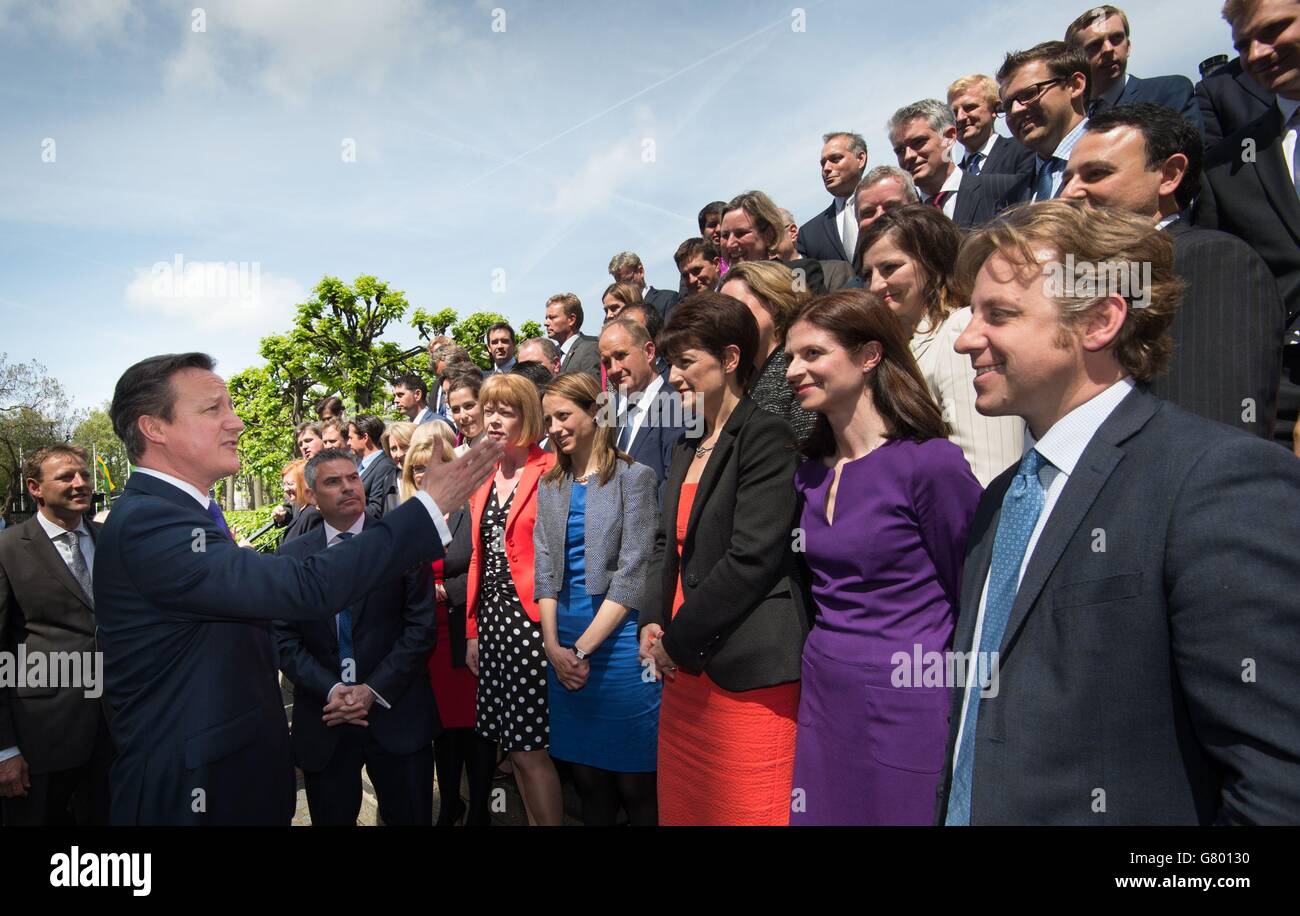 Prime Minister David Cameron with newly elected Conservative MPs, at ...