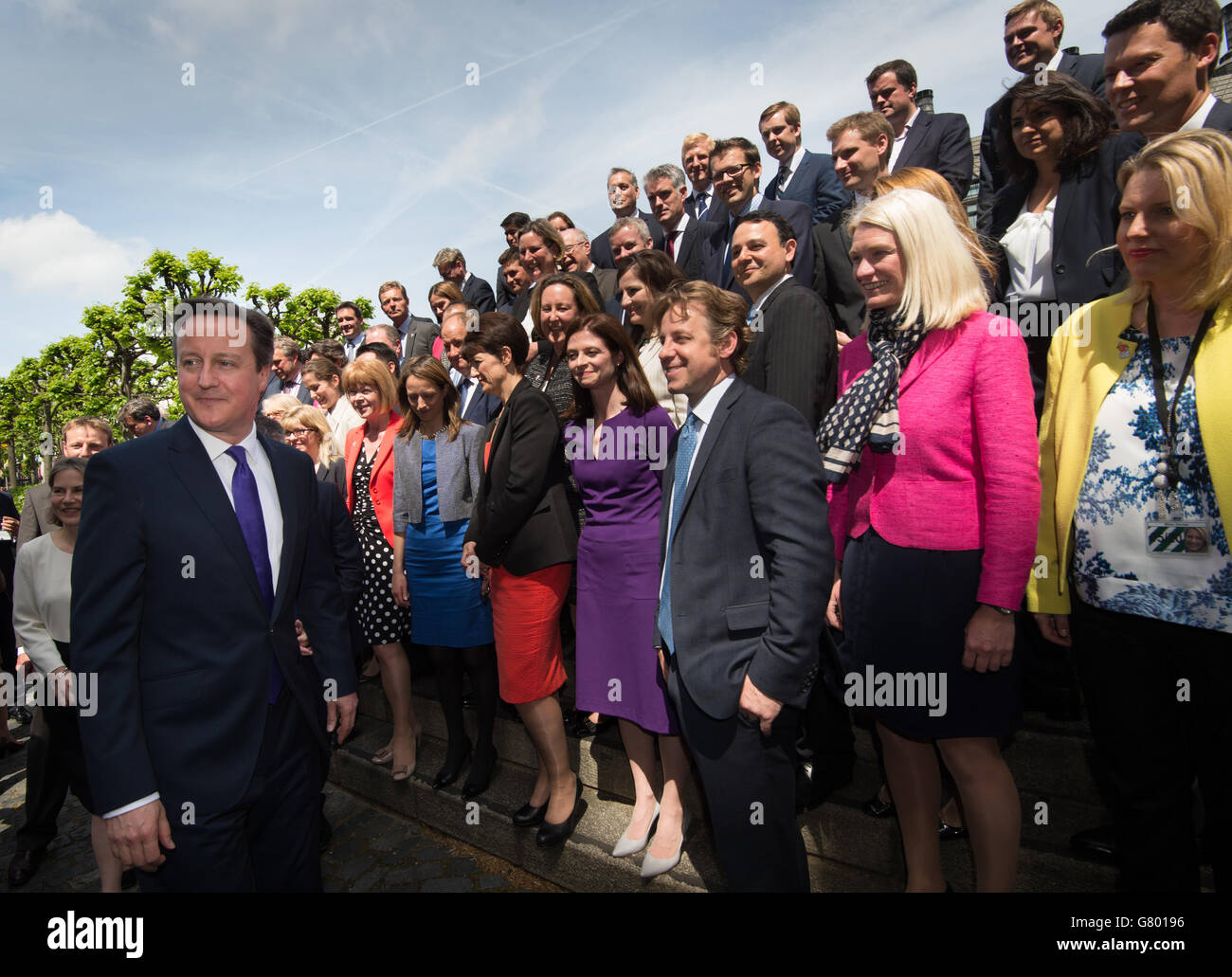 Prime Minister David Cameron with newly elected Conservative MPs, at ...